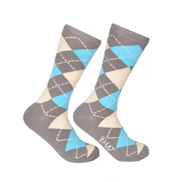 DAVID WEJ Patterned Crew Socks - Grey