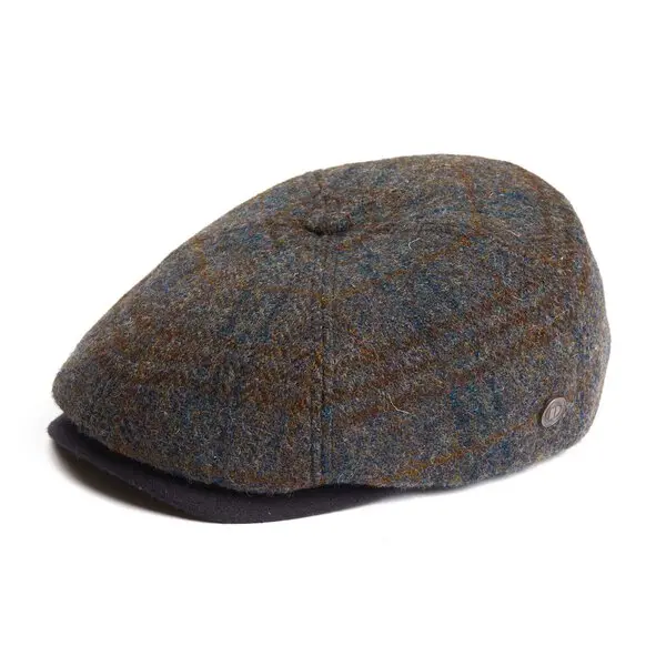 DASMARCA HATS Aaron Harris Tweed Cap With Earflaps - Green/brown