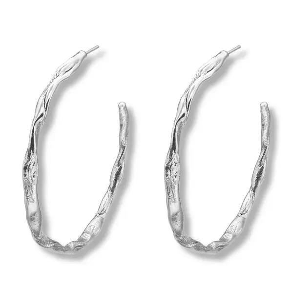 EVA REMENYI Talisman Hoop Earrings - Silver