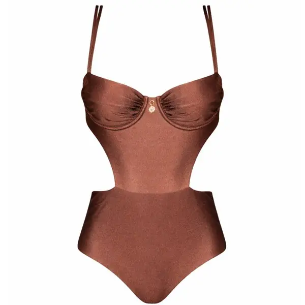 IVY SWIMWEAR High-waist Swimsuit - Brown