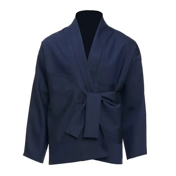 MOE Vest Jacket With Double Pockets - Blue