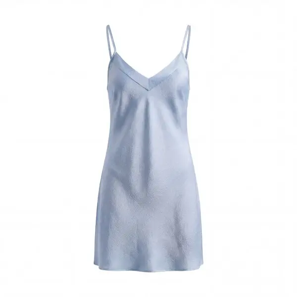 VIMISSIA Bubble Silk Slip Dress - Blue