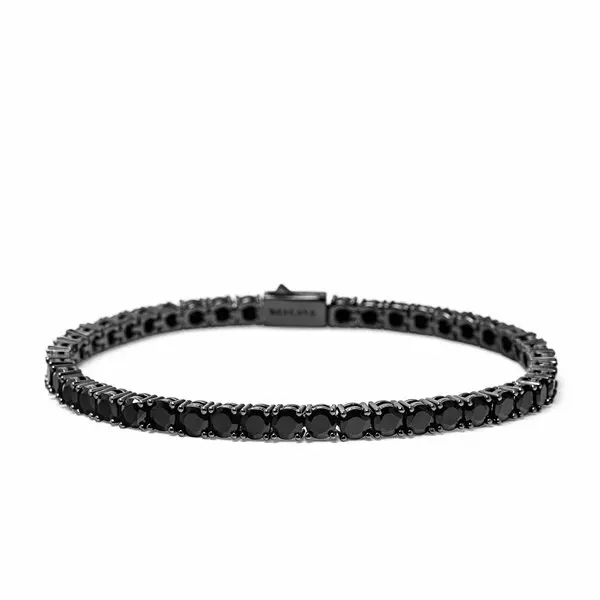 NIALAYA JEWELRY Cz Stone Tennis Bracelet - Black