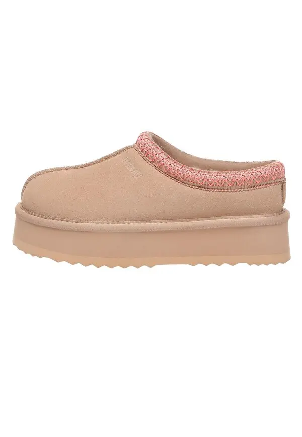 EVERAU AUSTRALIA Wonga Leather Platform Slippers