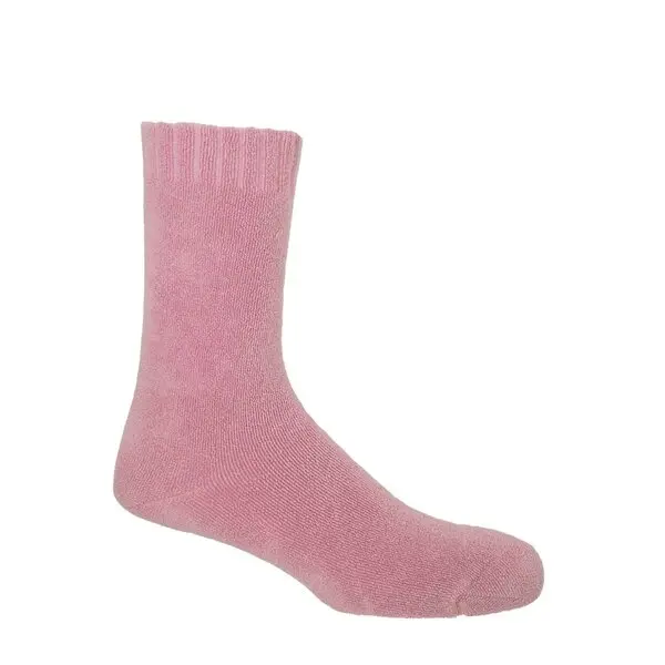 PEPER HAROW - MADE IN ENGLAND Ribbed Cuff Bed Socks - Pink