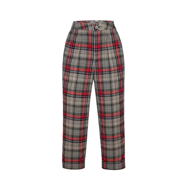 COME ON Winston Tartan Trousers