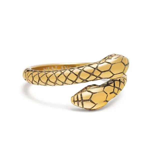 NIALAYA JEWELRY Plated Vintage Snake Ring - Gold