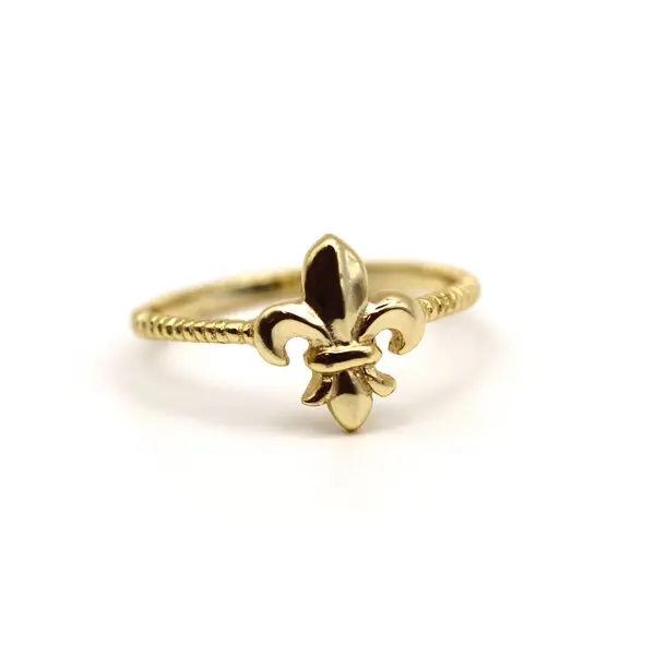 VICSTONENYC FINE JEWELRY Fleur De Lis Ring In 14k Yellow - Gold