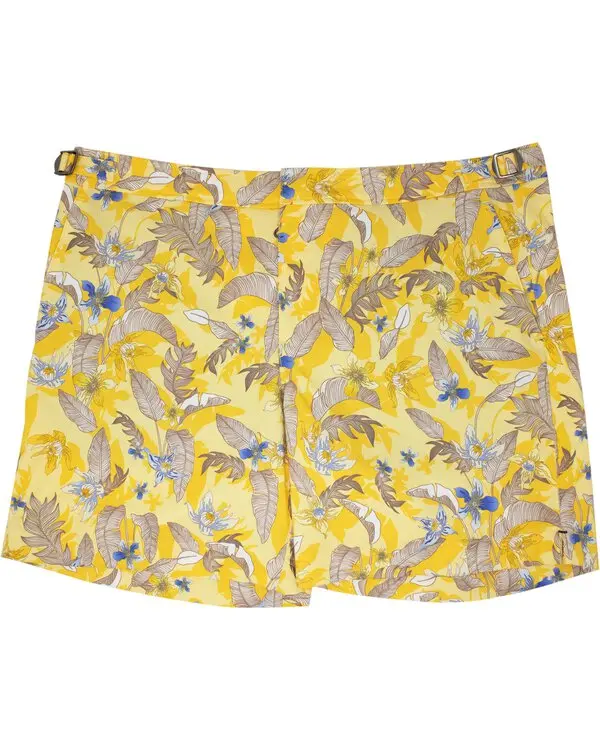 LORDS OF HARLECH Floral Printed Swim Short - Orange