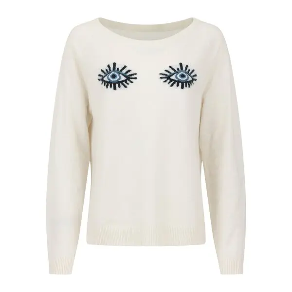 CATNIP AND SEAWEED Evil Eye Cashmere Sweater
