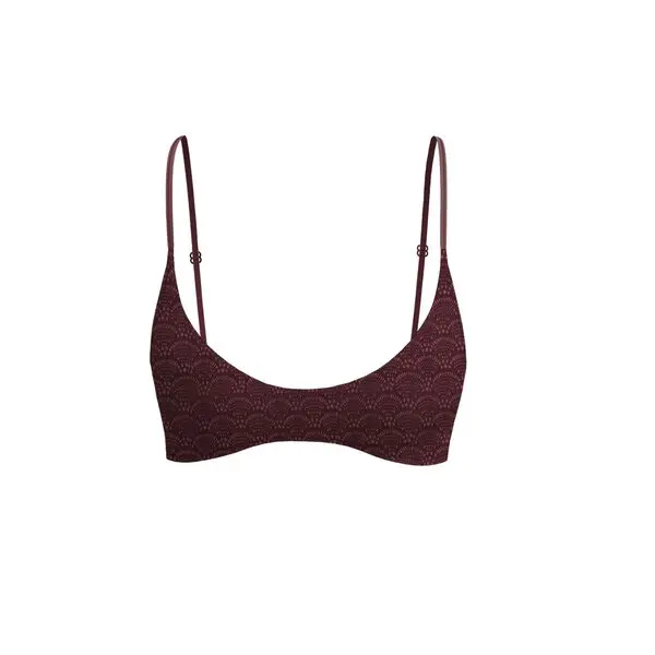BLACKBOUGH SWIM Mila Deep Scoop Neck Bikini Top - Brown