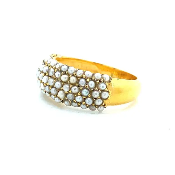 GEM BAZAAR JEWELLERY Zhivago Pearl Ring - Gold/white