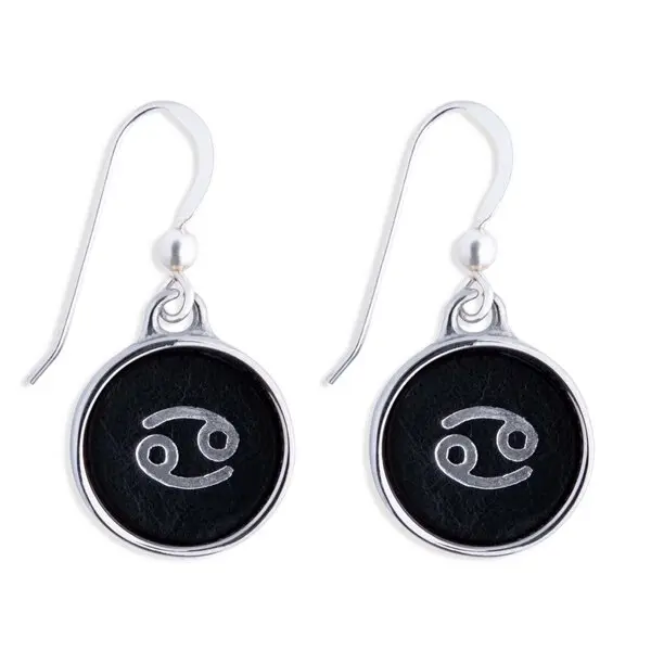 N'DAMUS LONDON Zodiac Cancer Charm Earrings - Silver/black