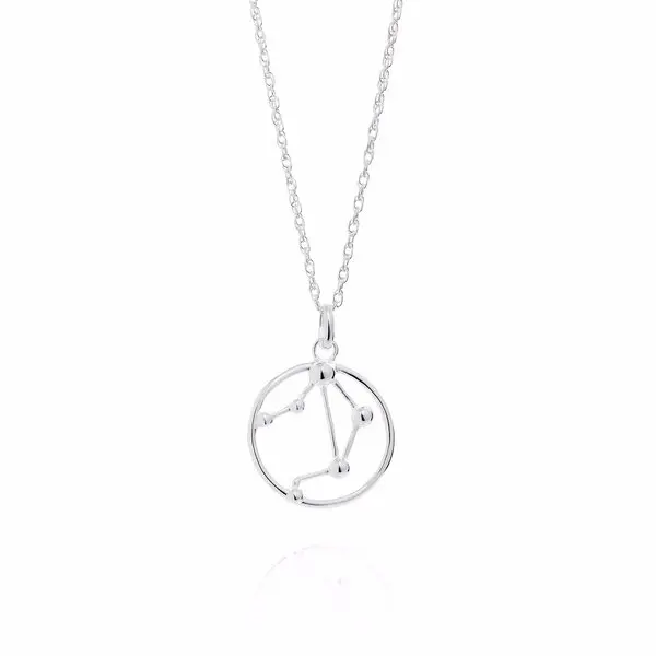 YASMIN EVERLEY JEWELLERY Libra Astrology Pendant Necklace - Silver