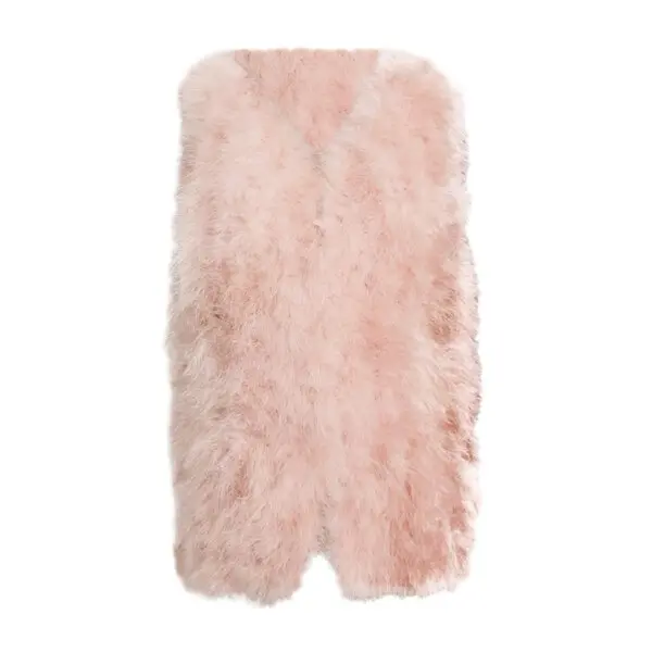 NINA NIEVES Ostrich Feather Vest