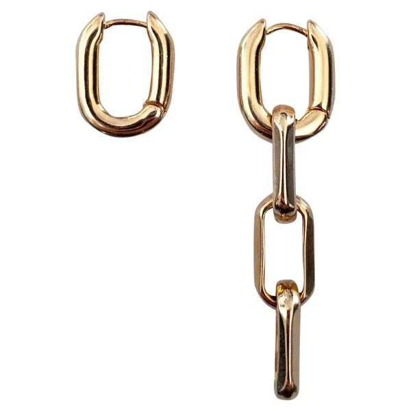 IN CAUDA VENENUM Shakti Mismatched Earrings - Gold