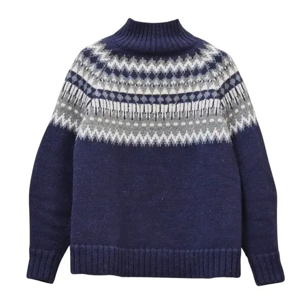 OUBAS Fara British Wool Fair Isle Sweater