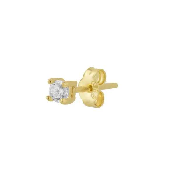 SPERO LONDON Fine 3mm Stud Earring 14ct Solid - Gold
