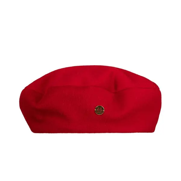SIBI HATS Chantel Cashmere Beret - Red