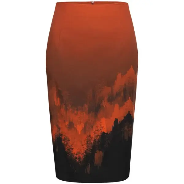 MARIANNA DÉRI Printed Pencil Skirt