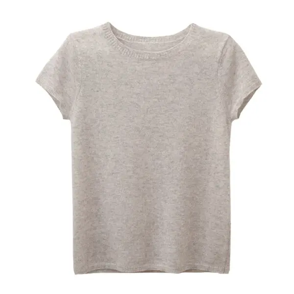 COVE Lillie Cashmere Tee - Grey