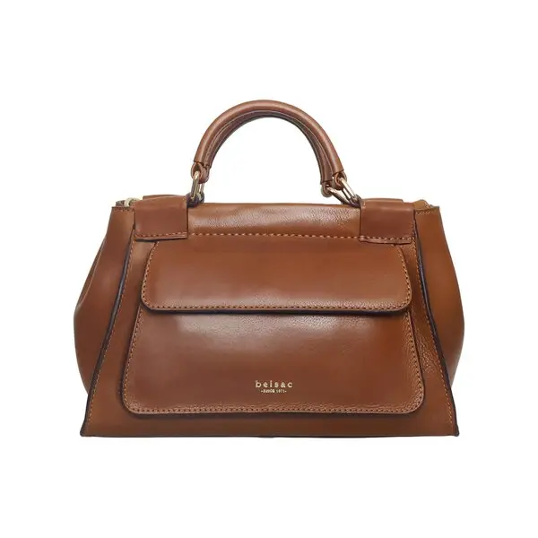 BELSAC Leather Crossbody Bag - Brown