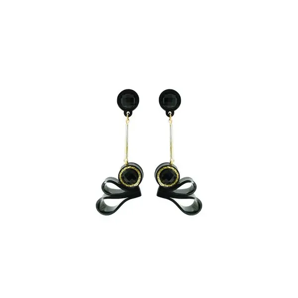 GISSA BICALHO Paisley Pendant Earrings - Black