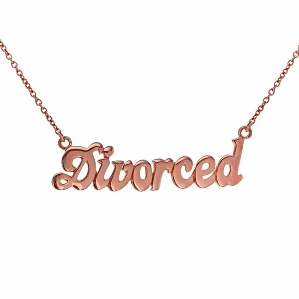 TRUE ROCKS 18kt Plated Divorced Necklace - Rose Gold