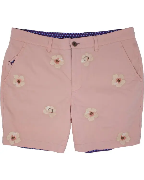 LORDS OF HARLECH Edward Floral Embroidered Shorts