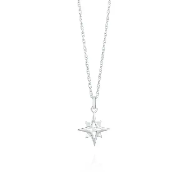 YASMIN EVERLEY JEWELLERY Compass Star Pendant Necklace - Silver