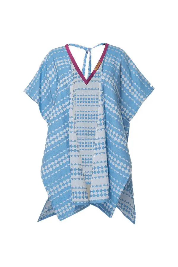 UNEXPECTEDONE Waves' Natural Fabric Reversible Kaftan