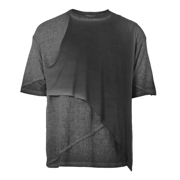 ZHENABIA Grey / Black / Neutrals Gayb T-shirt Charcoal Boho - Grey/black