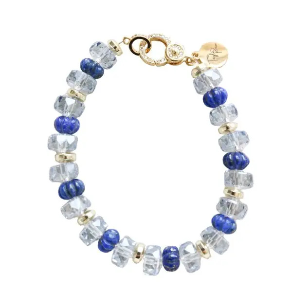 TAYLOR REESE Lapis Lazuli And Crystal Beaded Bracelet - Blue