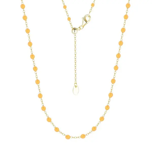 KAMARIA Enamel Beaded Chain Necklace - Yellow