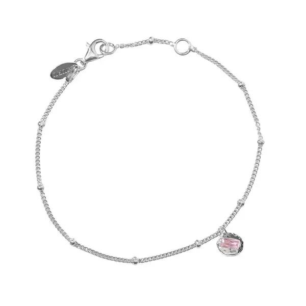 MURU October Birthstone Pendant Bracelet - Silver