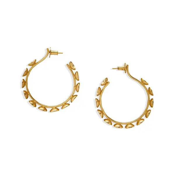 DHWANI BANSAL Vitr Hoop Earrings With Freshwater Pearls - Gold