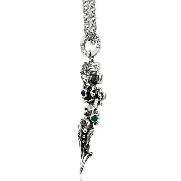 UNALOE And Gemstone Necklace - Silver