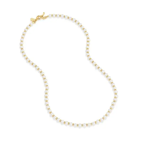 DOWER & HALL Pearl Necklace In Vermeil - Gold