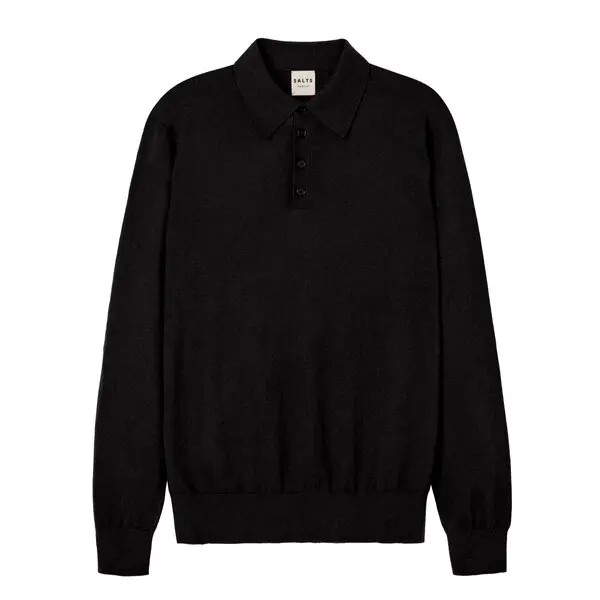 SALTS CASHMERE Long Sleeved Polo Shirt