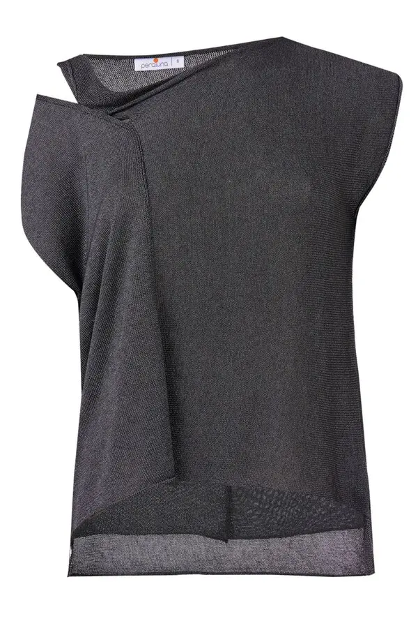 PERALUNA Evelyn Drop-shoulder Knit Blouse