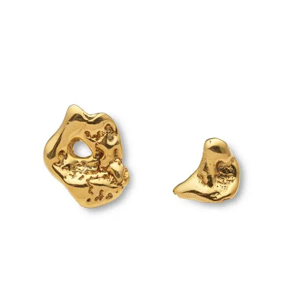 EVA REMENYI Talisman Small Moon Earrings - Gold