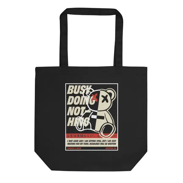 ANCHOR & CREW Busy Doing Nothing Editions Recycled Cotton Tote Bag - Black