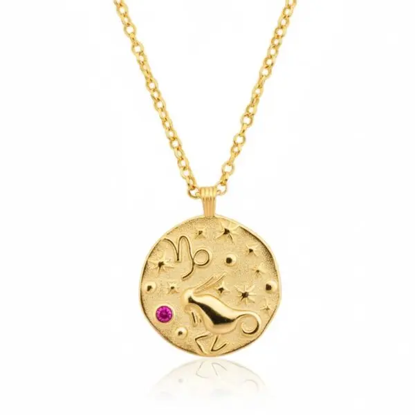 LATELITA Zodiac Birthstone Talisman Capricorn Necklace - Gold