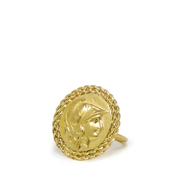 VINTOUCH ITALY Athena Plated Treccia Ring - Gold