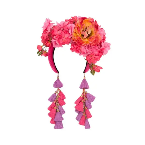 JULIA CLANCEY Mariana Chacha Bloom Headband - Pink