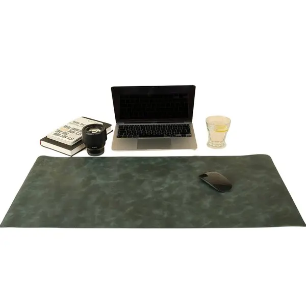 LEATHERE Luxurious Leather Desk Mat Tampa - Green