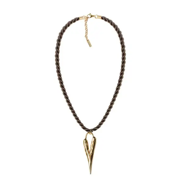 ADRIANA PAPPAS DESIGNS Wild Heart Pendant Necklace - Gold/brown