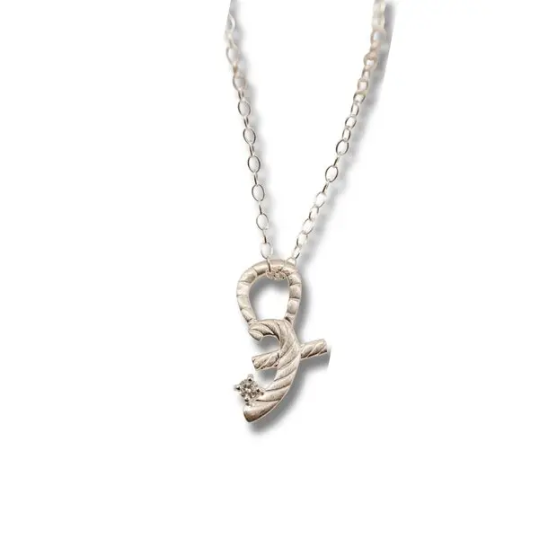 CLAIRE HILL DESIGNS Shorthand Charm Necklace - Silver