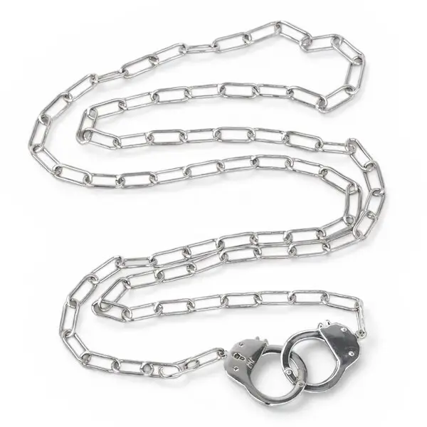 JAGGED HALO JEWELRY Love Bond Handcuff Convertible Necklace - Silver