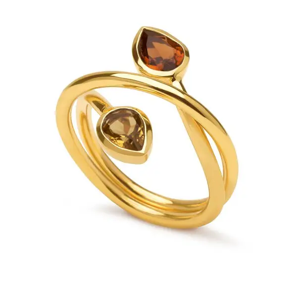 ARMATURE Infinity Ring With Tourmaline Gemstones - Gold/yellow